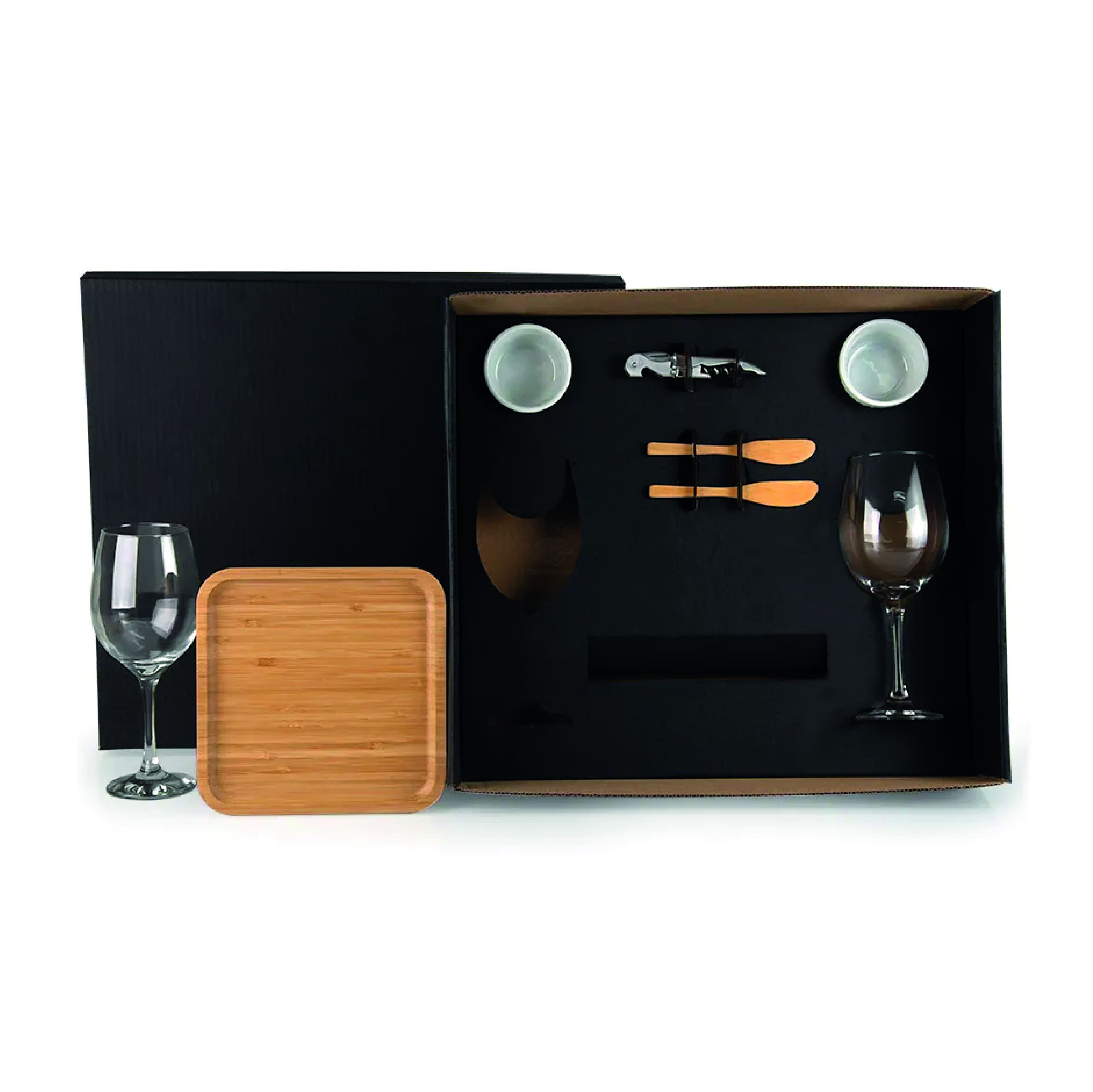 Kit Vinho e Petiscos 8 Peças Personalizado - PEPUT8090 - Kit Vinho e ...